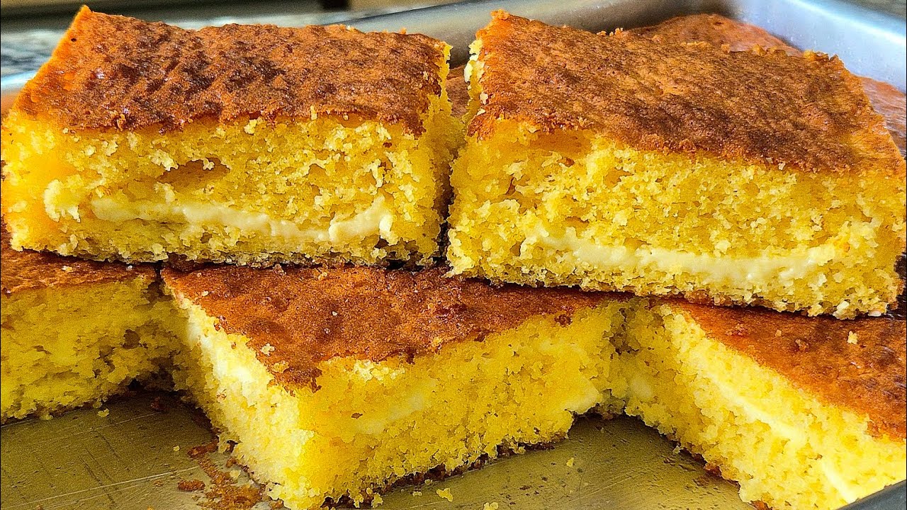 BOLO ou BROA de FUBÁ COM QUEIJO, uma das receitas MAIS GOSTOSAS que eu ...